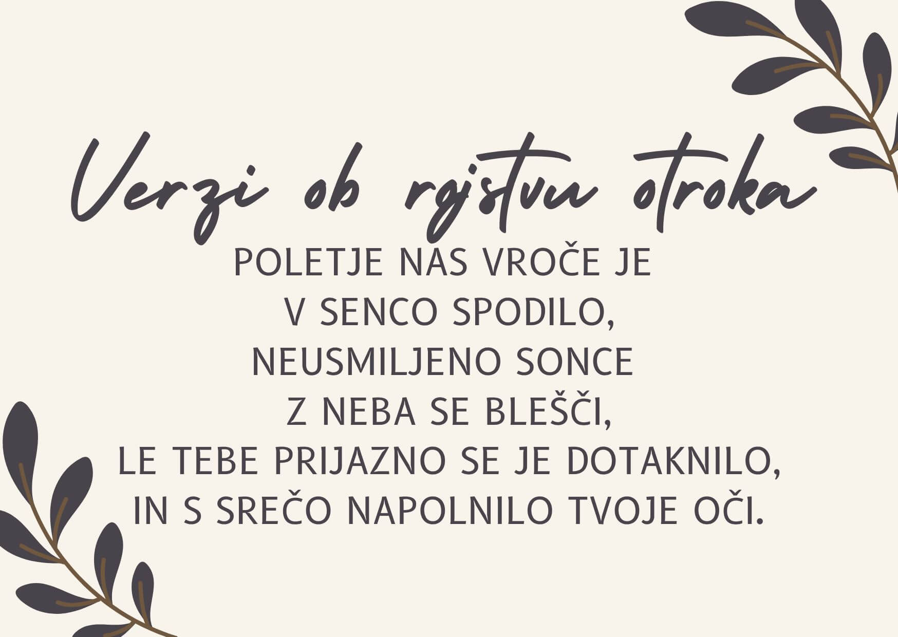 Najlepši verzi ob rojstvu otroka - odljudi.si